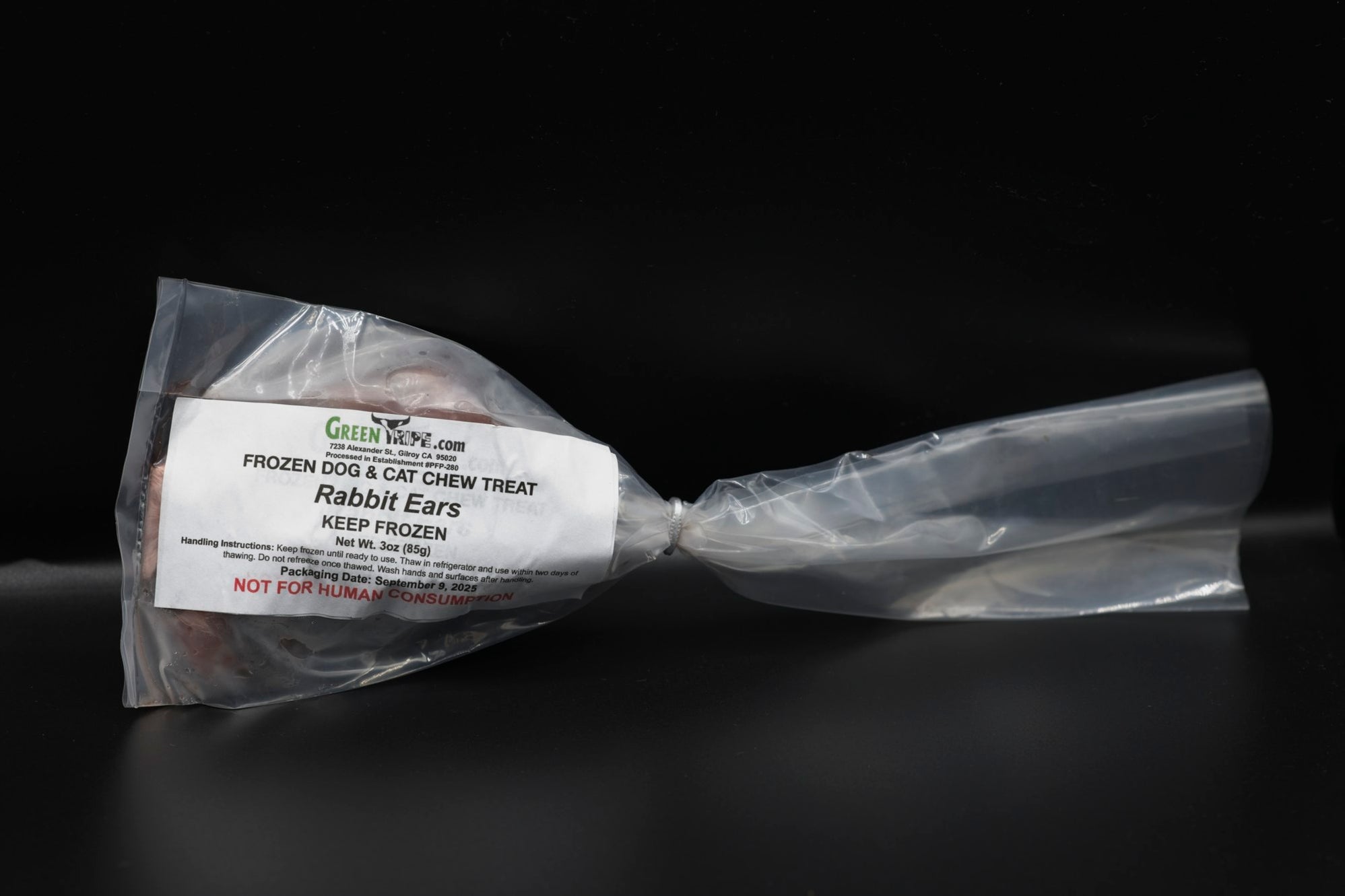 Frozen Raw Rabbit Ears (with Fur) | GreenTripe.com