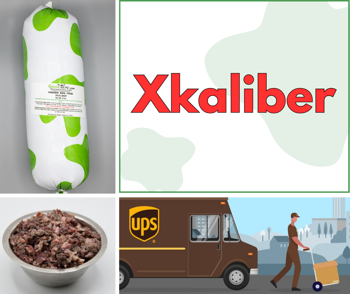 Xkaliber: Premium Performance Dog Food Blend | GreenTripe.com